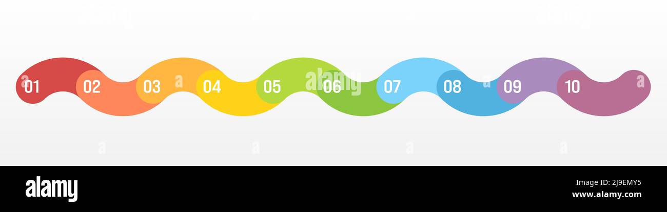 10 step process modern infographic diagram Stock Vector Image & Art - Alamy