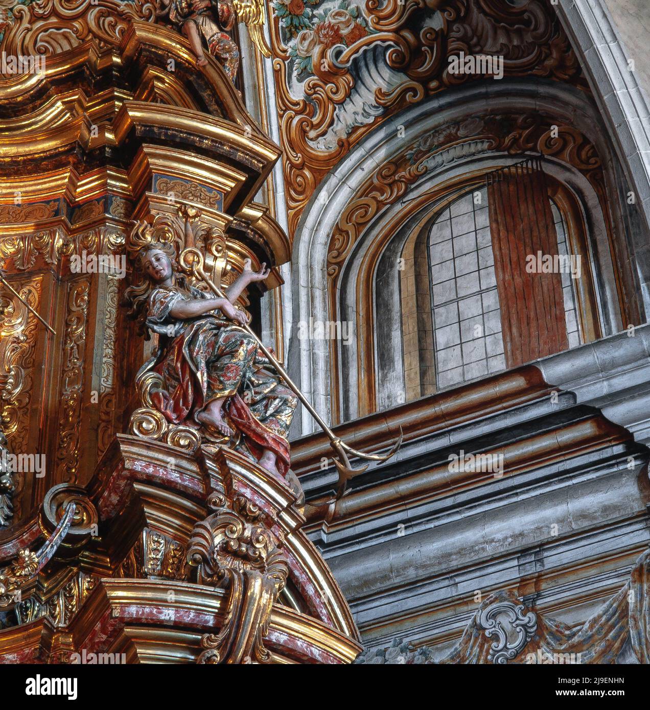 Retablo barroco de la iglesia del Milagro, Riner, siglo XVIII. Author ...