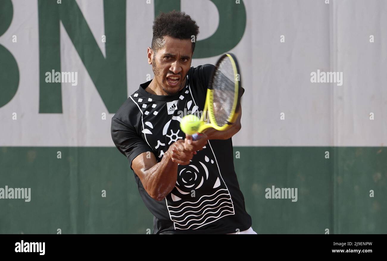 Michael Mmoh of USA during day 1 of the French Open 2022, a tennis ...