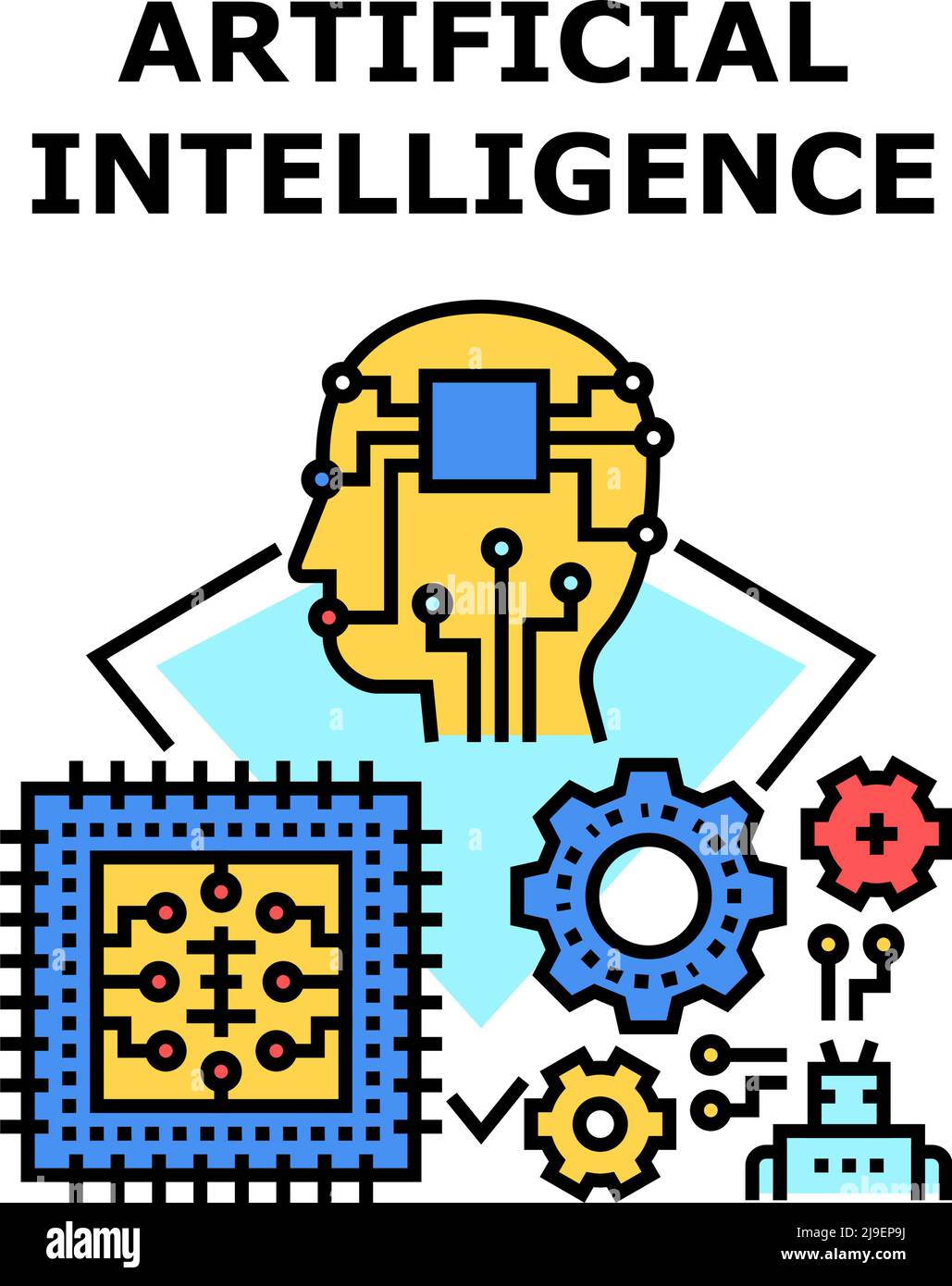 Artificial Intelligence Vector Concept Color Illustration Stock Vector ...