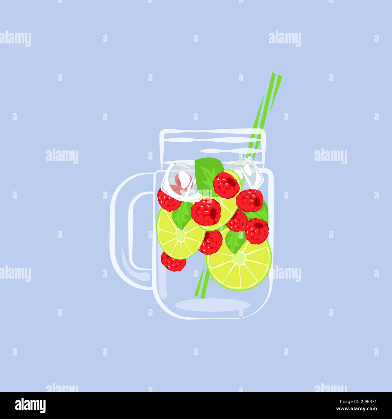 Lemonade can glass Stock Vector Images - Alamy