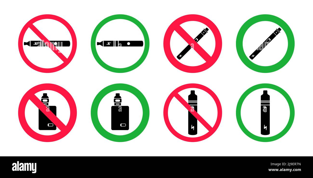 Vaping ban vector vectors hi-res stock photography and images - Alamy