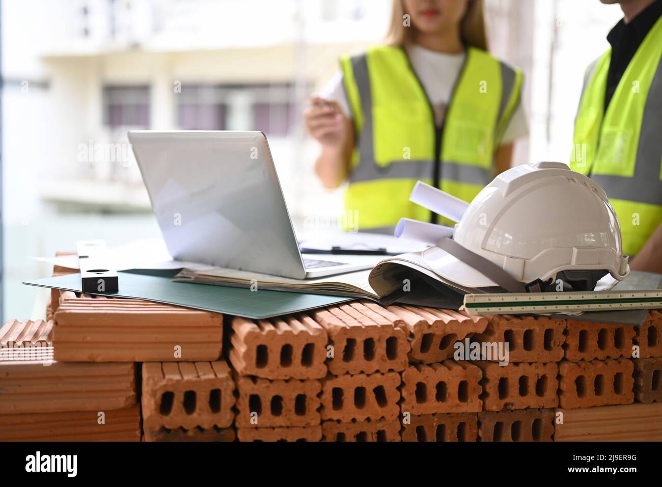 Team of young engineer and architects working, discussing, planing ...
