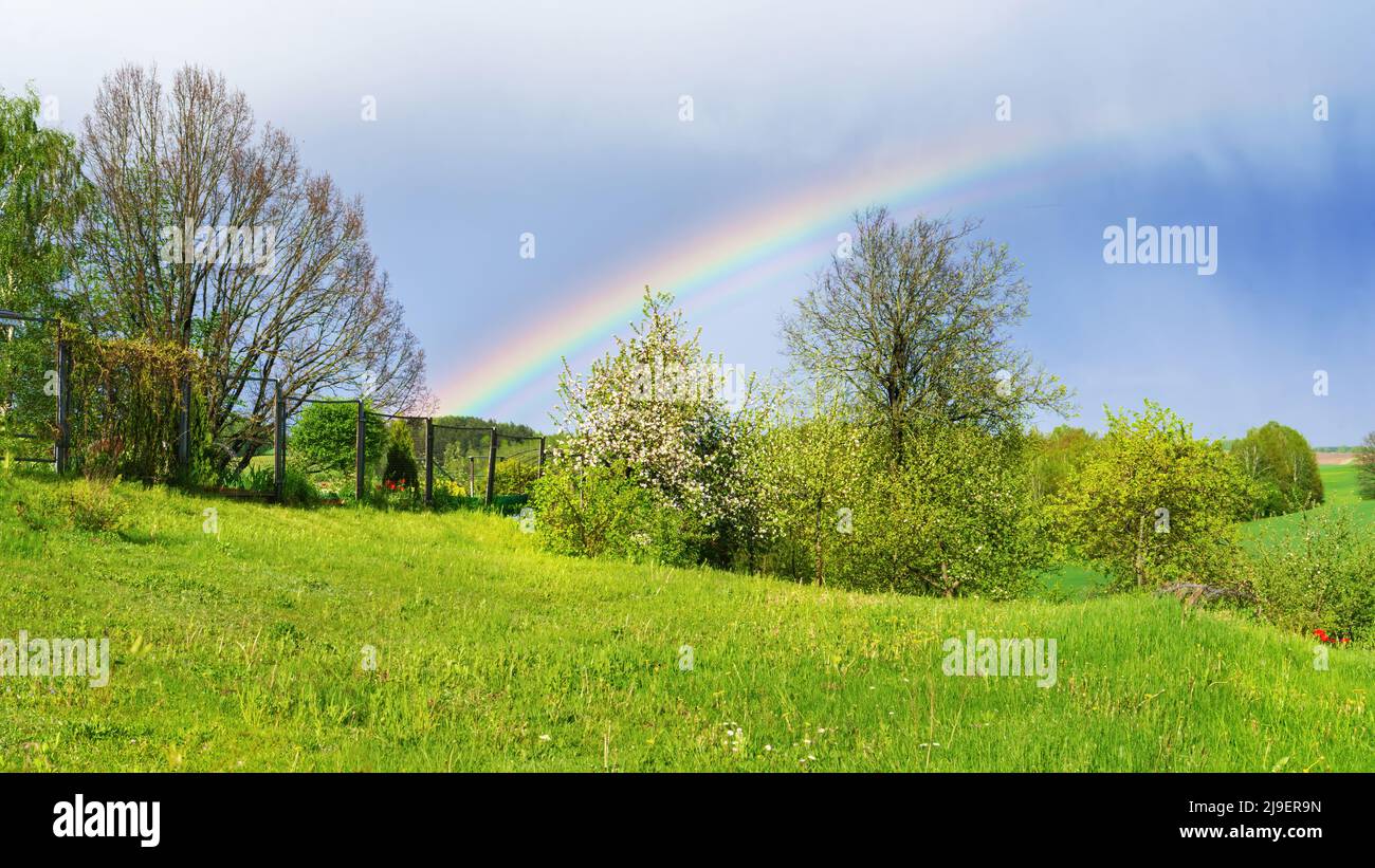 Natural Rainbow After Rain