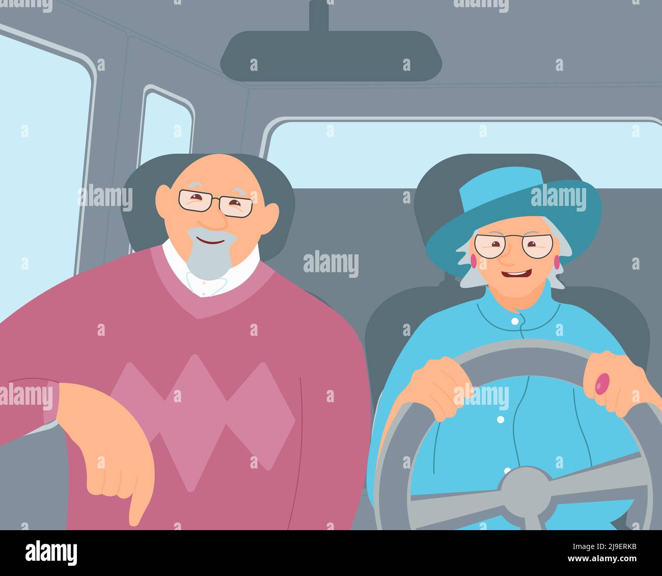 Elderly motorist Stock Vector Images - Alamy