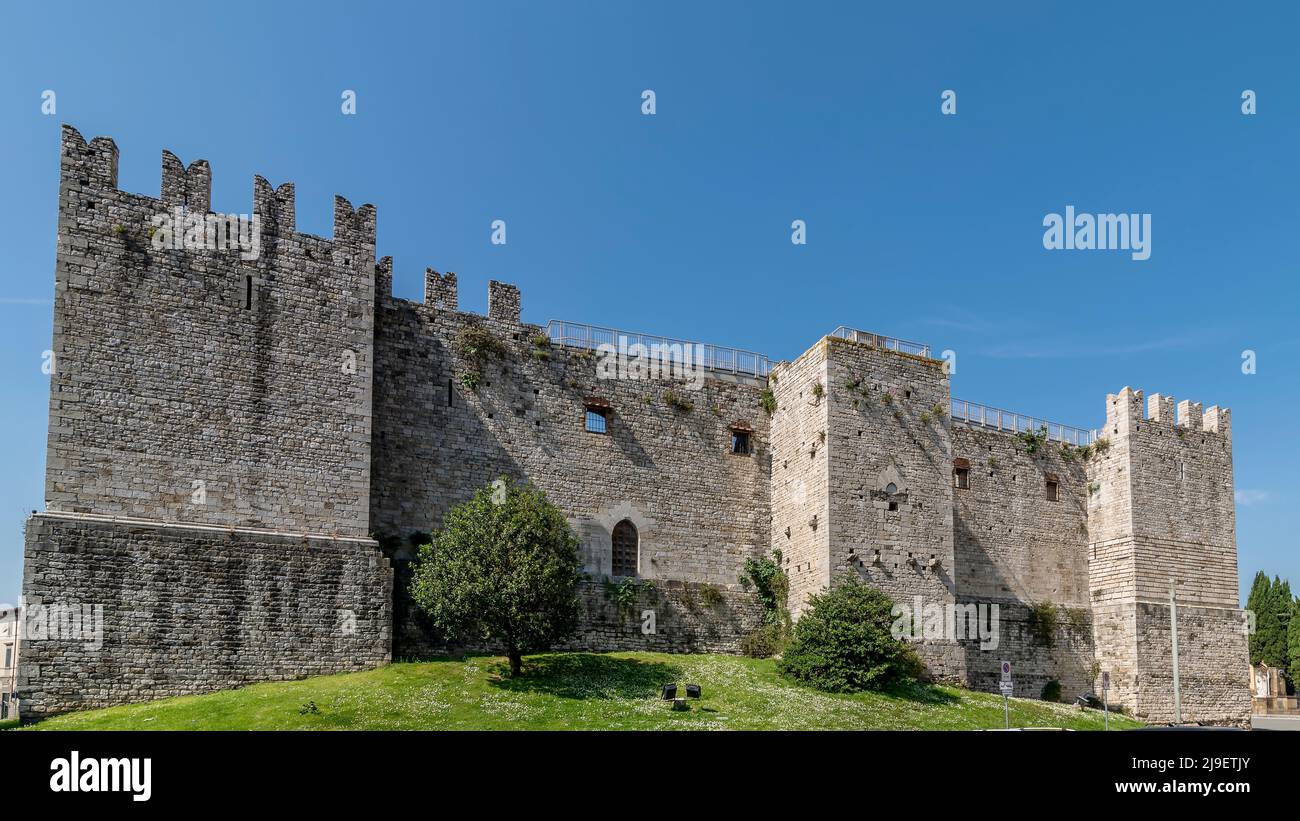 The ancient Emperor's Castle in the historic center of Prato, Italy ...