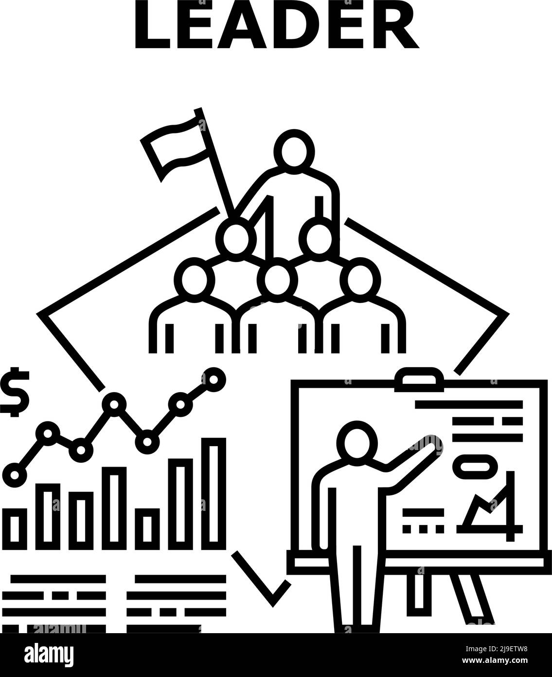 Leader Career Vector Concept Color Illustration Stock Vector Image ...