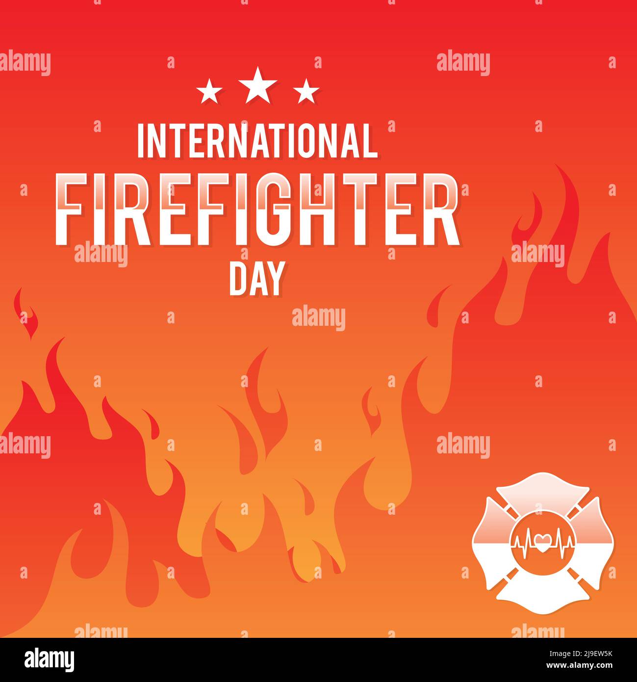 Poster or background for International Firefighters Day. Vector ...