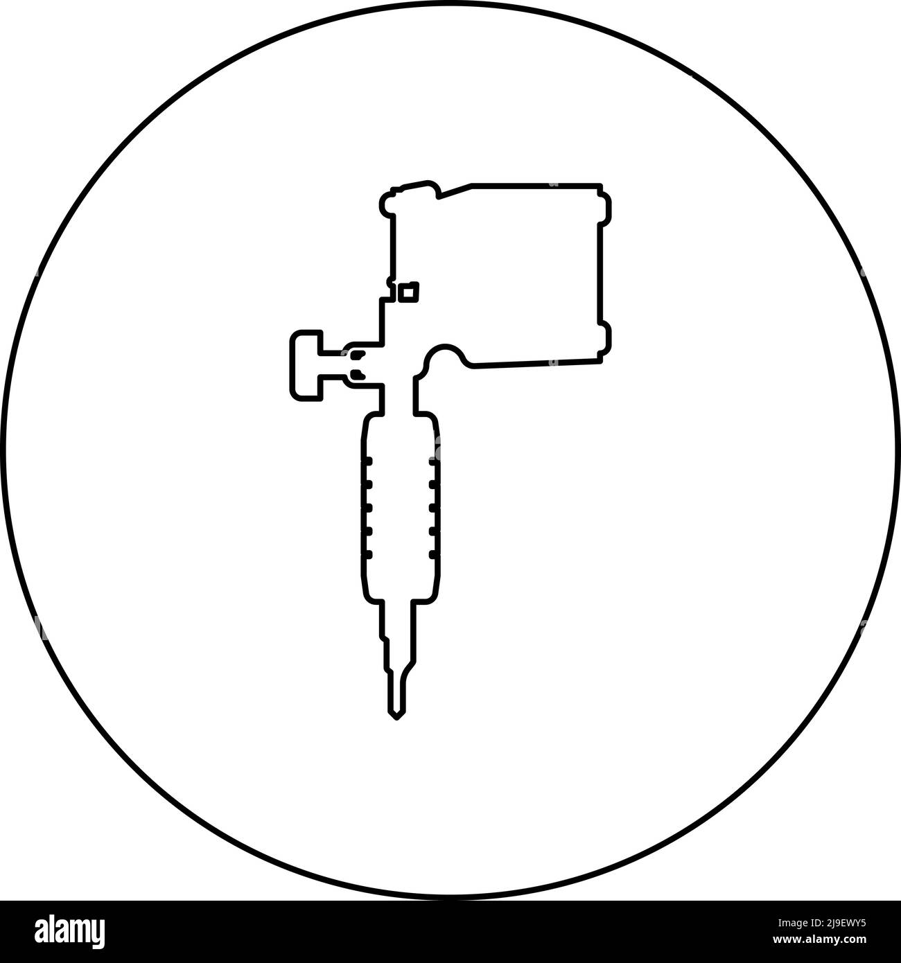 tattoos icon in circle round black color vector illustration image ...