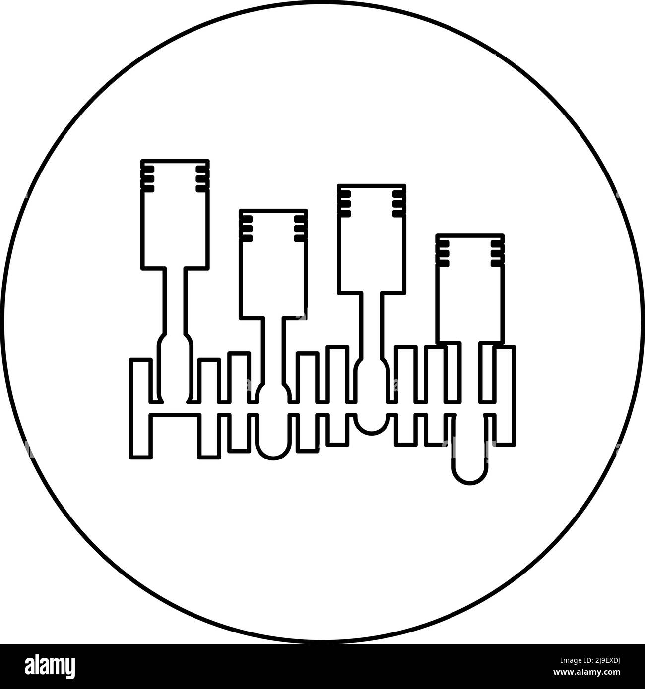 Detail image engine block car Stock Vector Images - Alamy