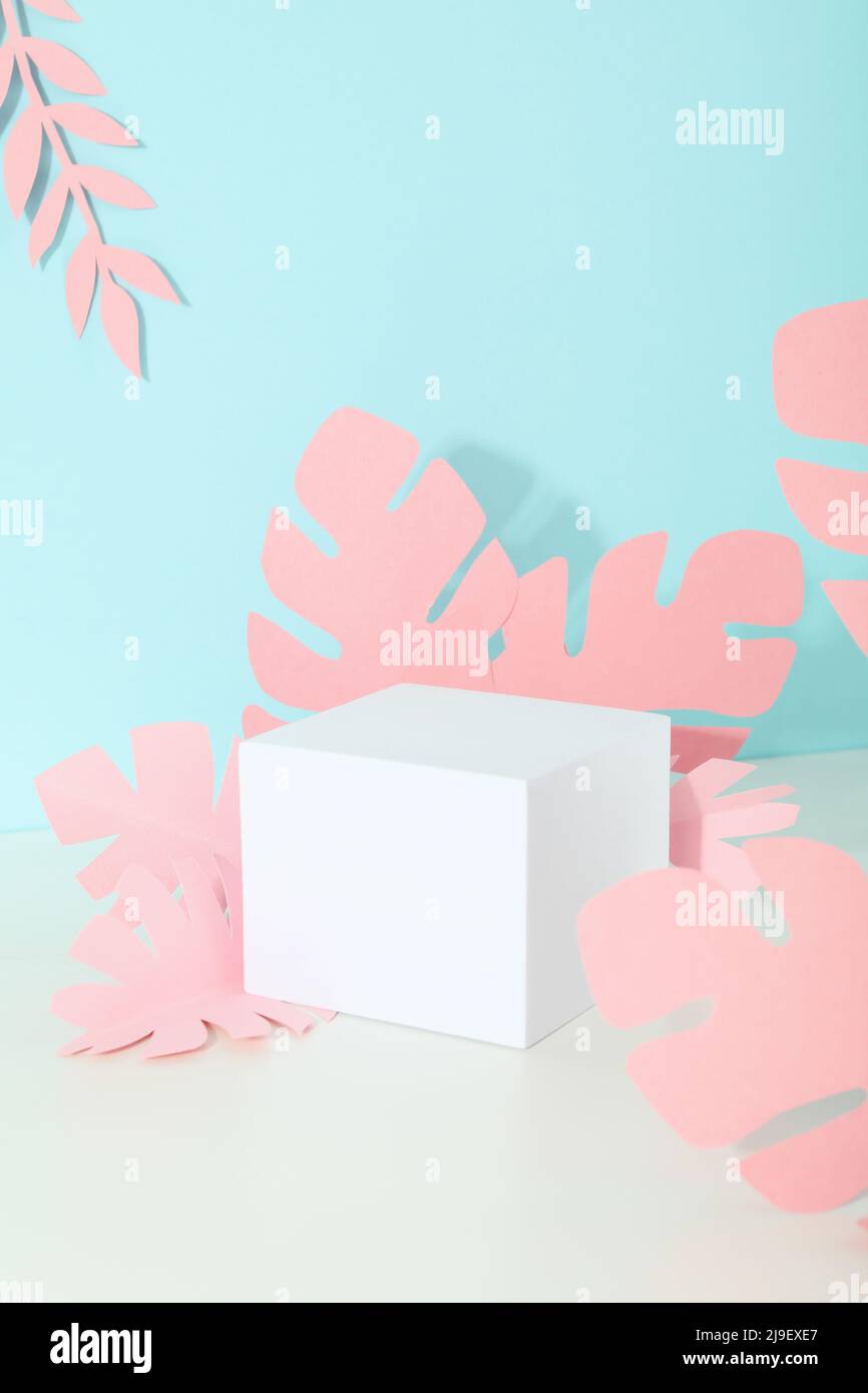 Composition with podium for your design and advertising Stock Photo - Alamy