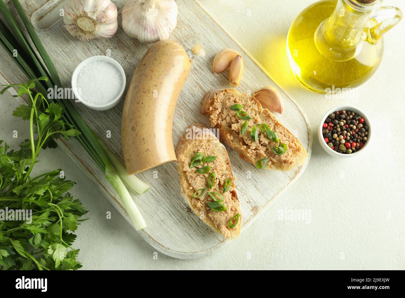 Sausage top view hi-res stock photography and images - Alamy