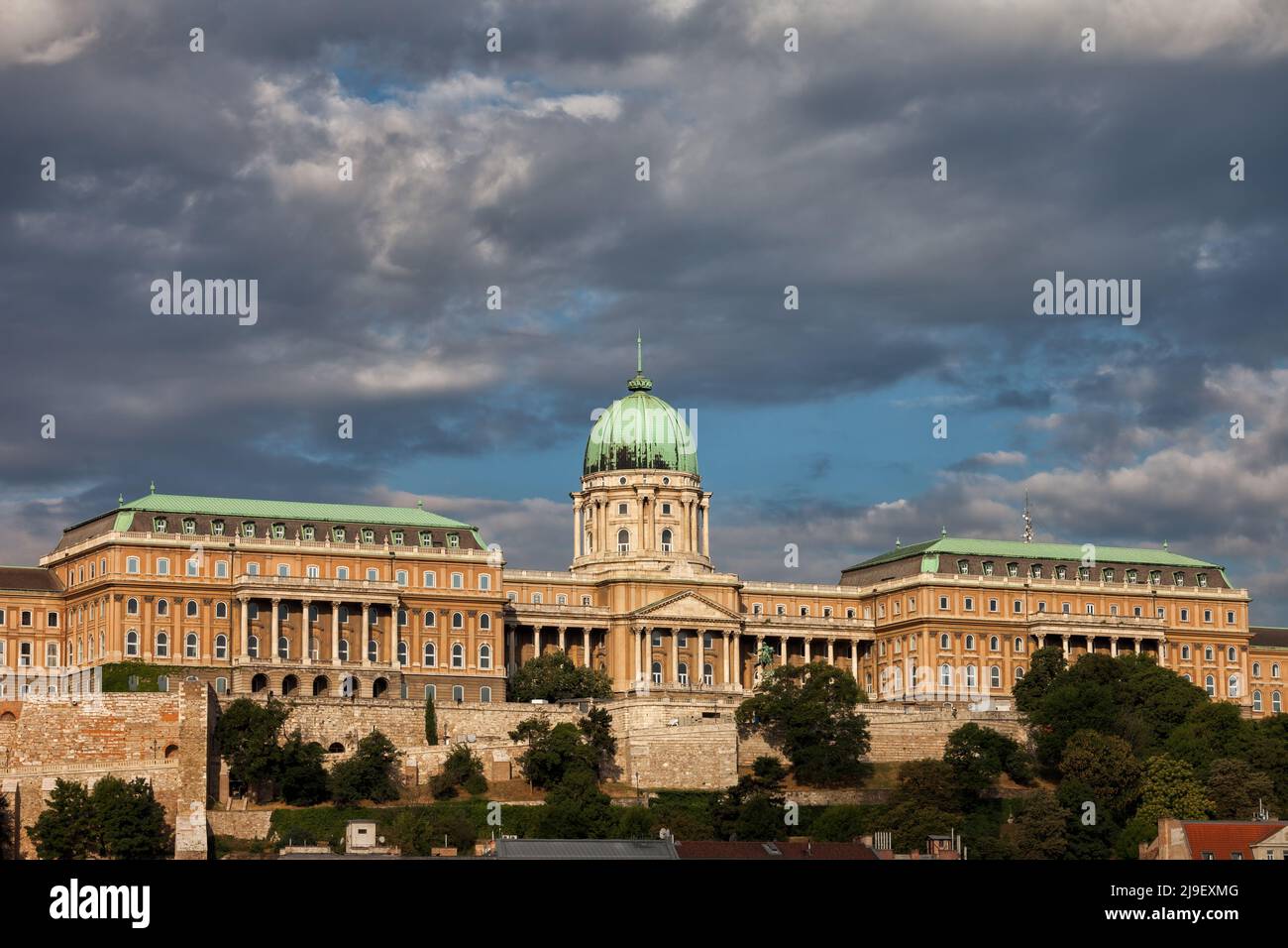 The Buda Castle in Budapest, Hungary. Baroque style Royal Palace ...