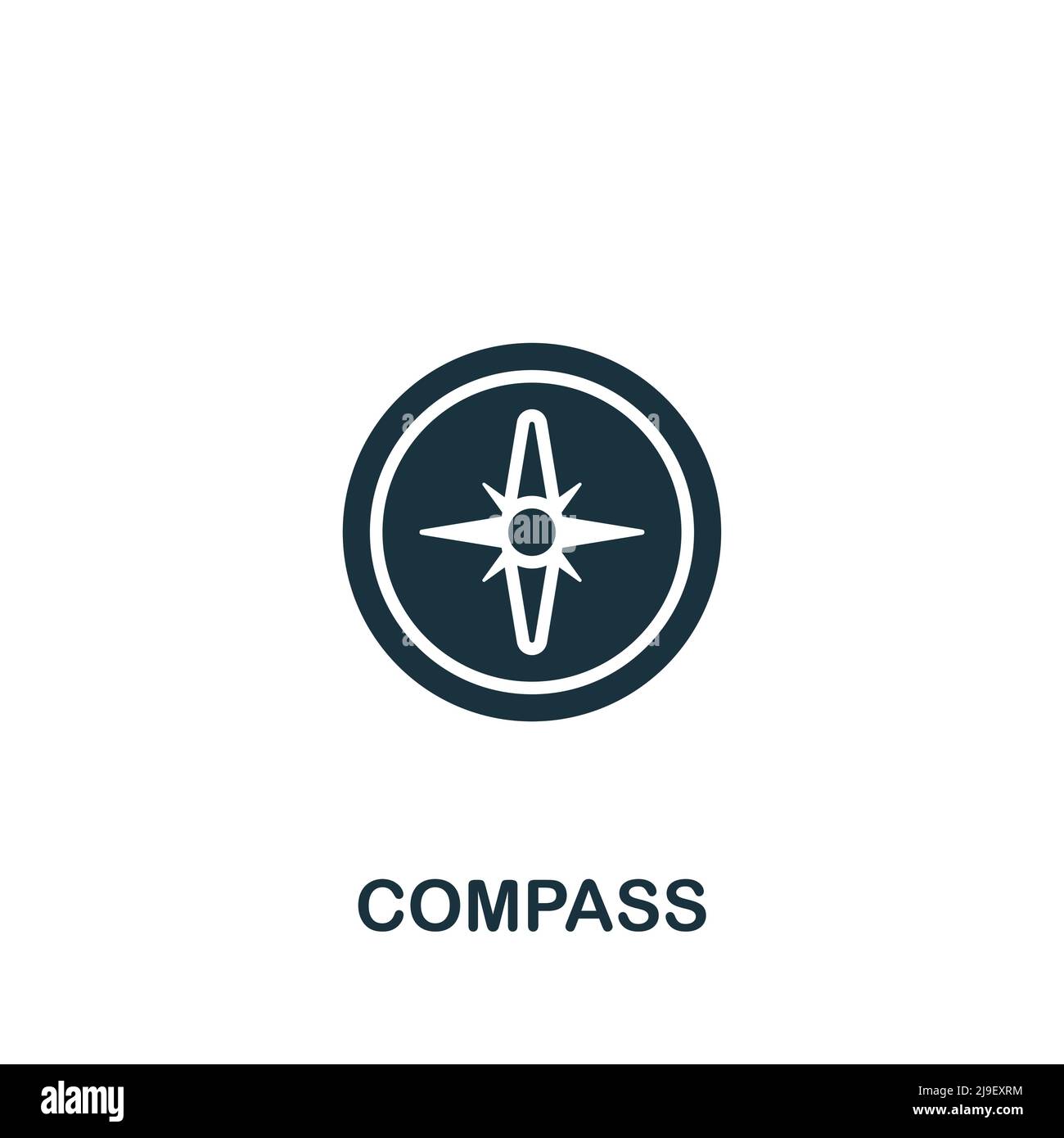 Compass icon. Monochrome simple Measuring icon for templates, web ...