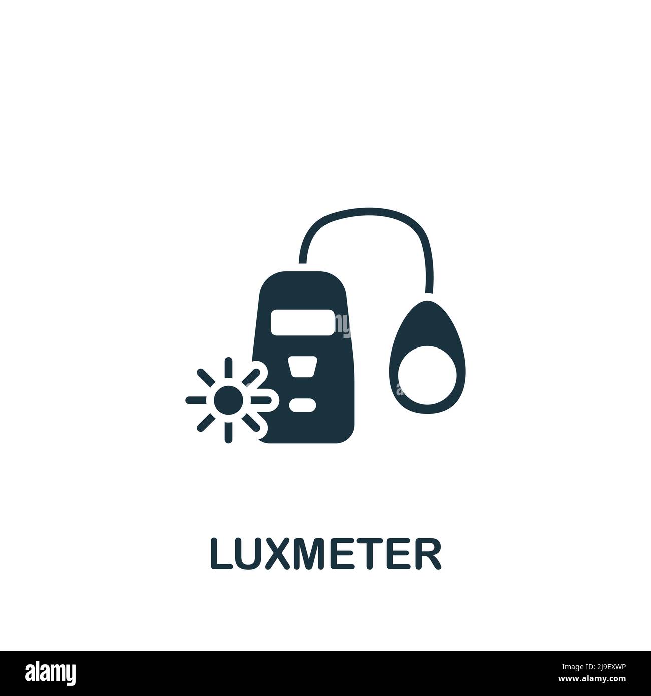 Luxmeter icon. Monochrome simple Measuring icon for templates, web ...