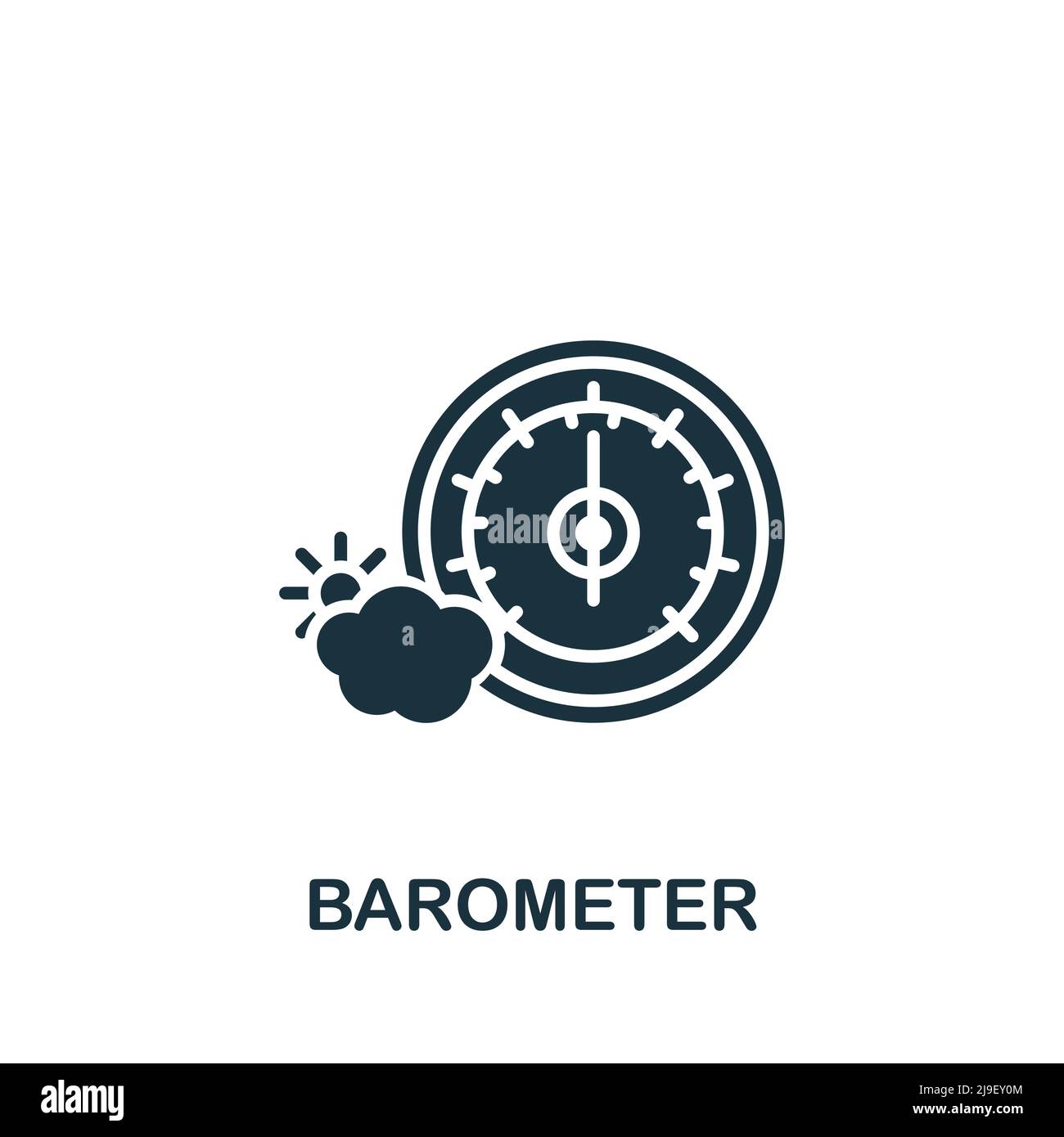 Barometer icon. Monochrome simple Measuring icon for templates, web ...