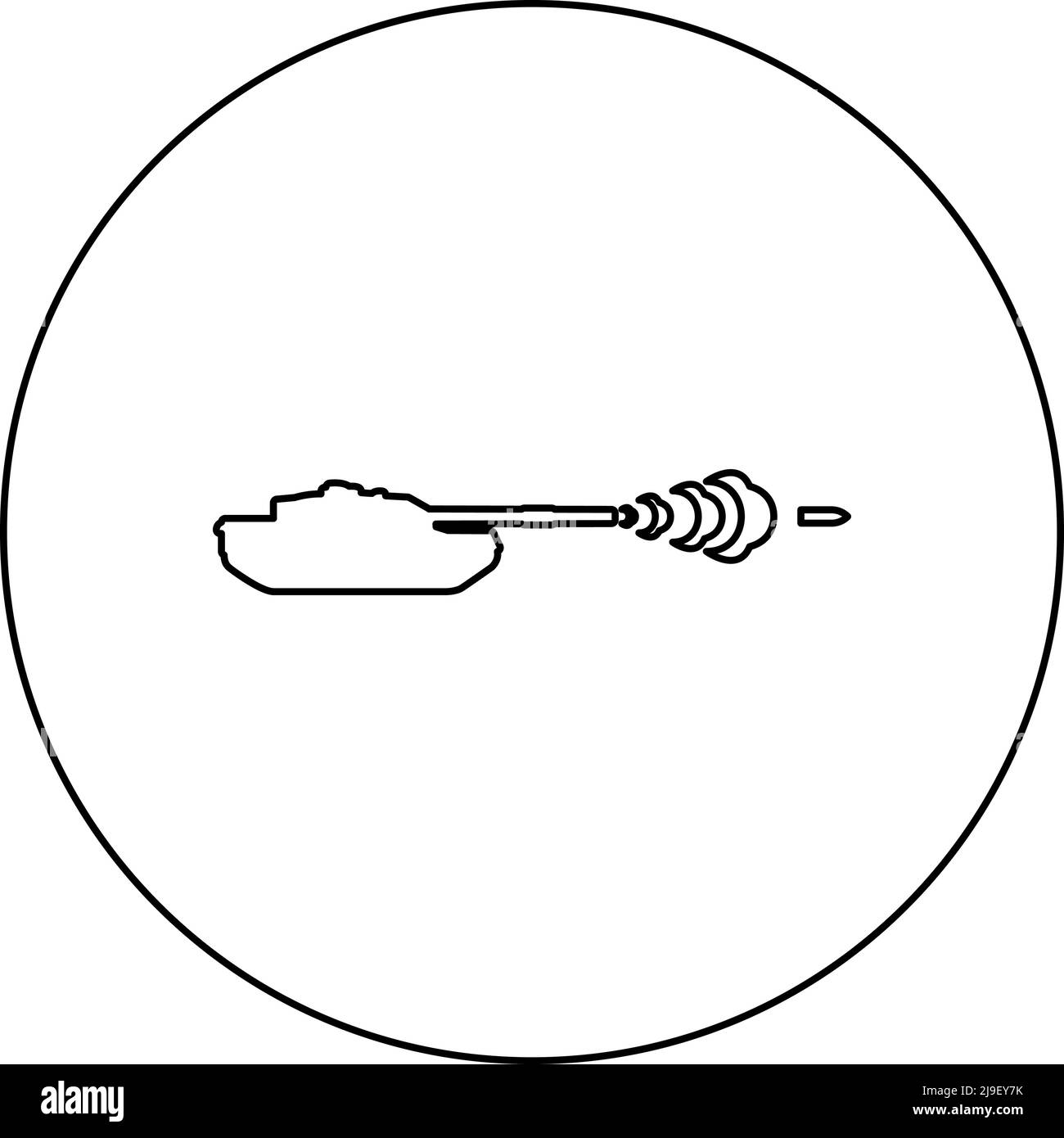 Tank shooting projectile shell military smoking after shot war battle ...