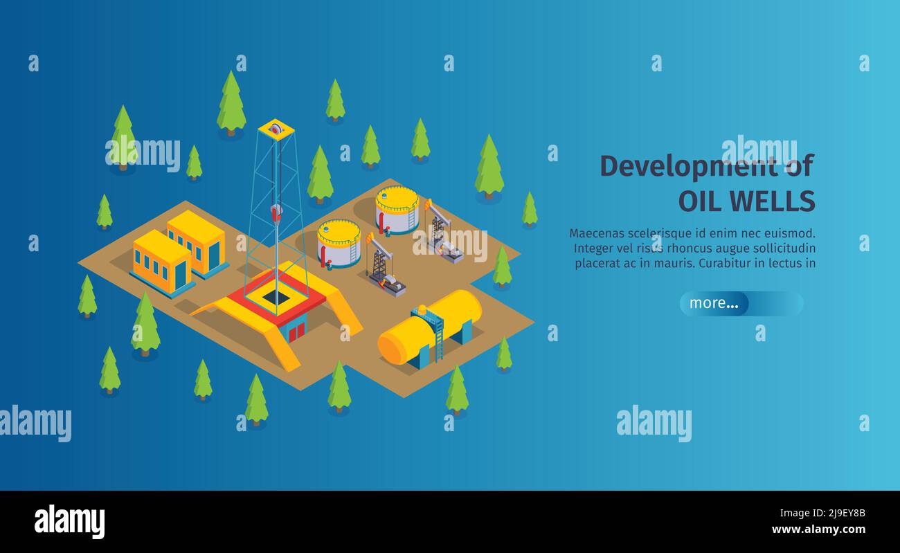Isometric petroleum industry horizontal banner with editable text more ... Isometric petroleum industry horizontal banner with editable text more ...