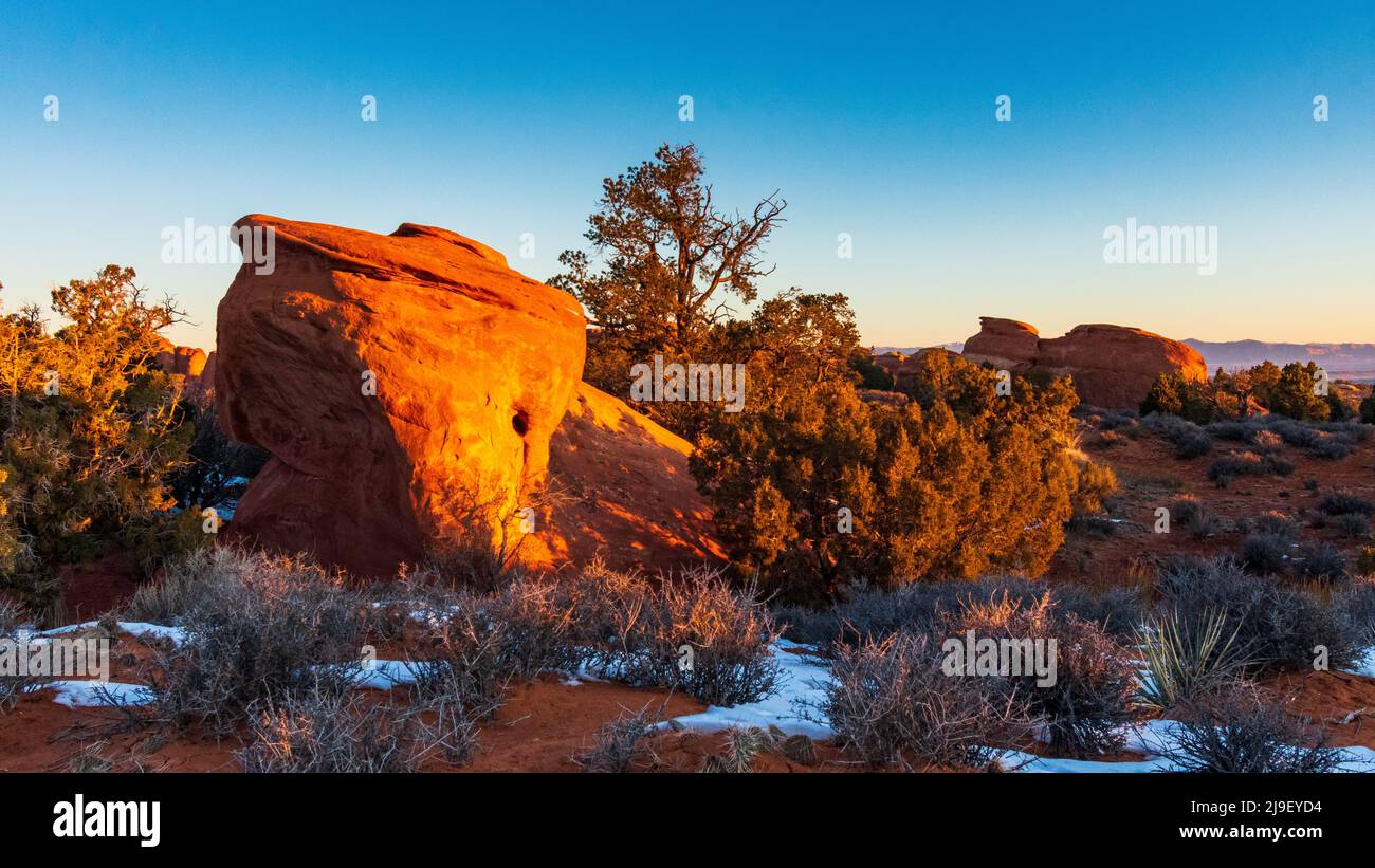 Desert Sunrise, Arches National Park, Utah Stock Photo - Alamy