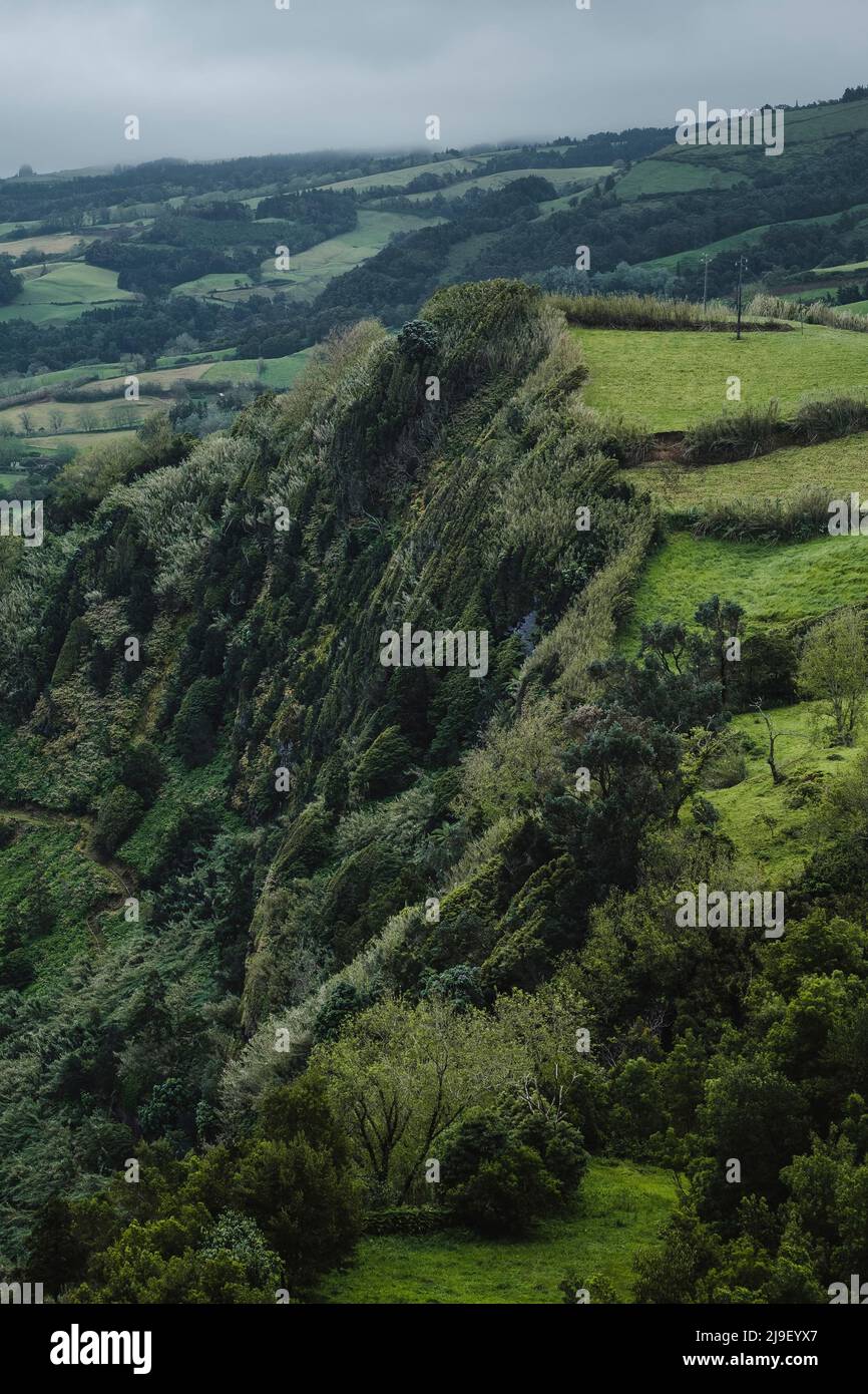 Landscape of Sao Miguel Island, Azores Archipelago, Portugal Stock ...