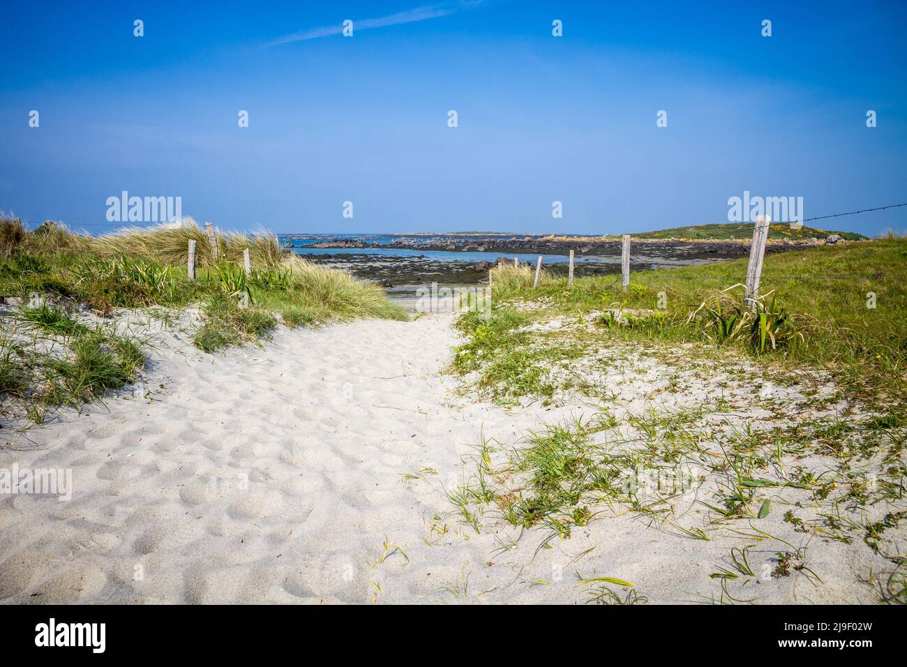 Chausey island coast, beach and cliffs landscape in Brittany, France ...