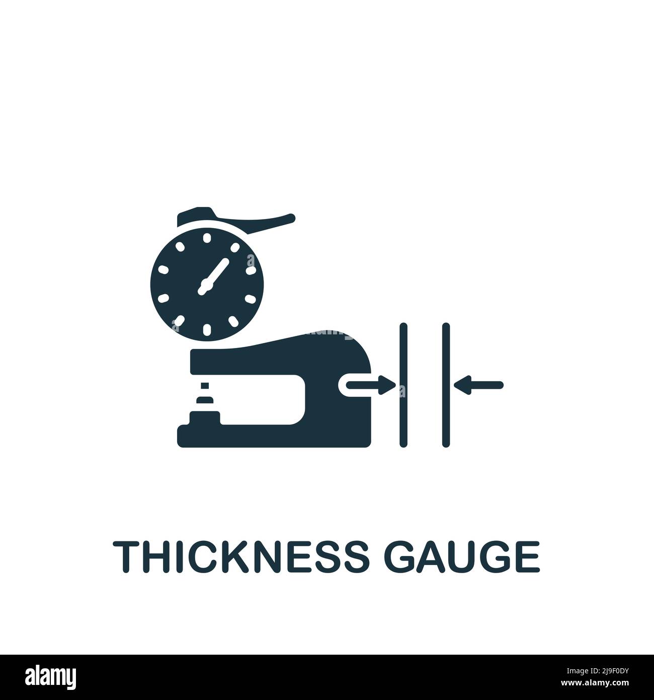 Thickness Gauge icon. Monochrome simple Measuring icon for templates ...