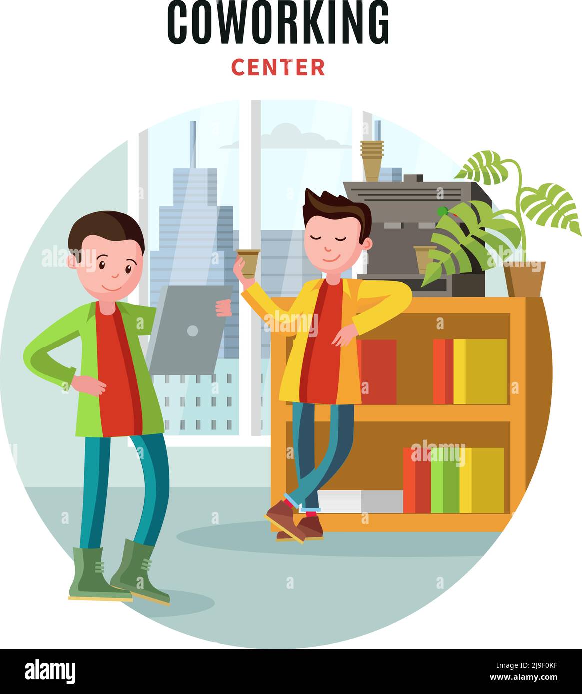 Coworking area in office Stock Vector Images - Alamy