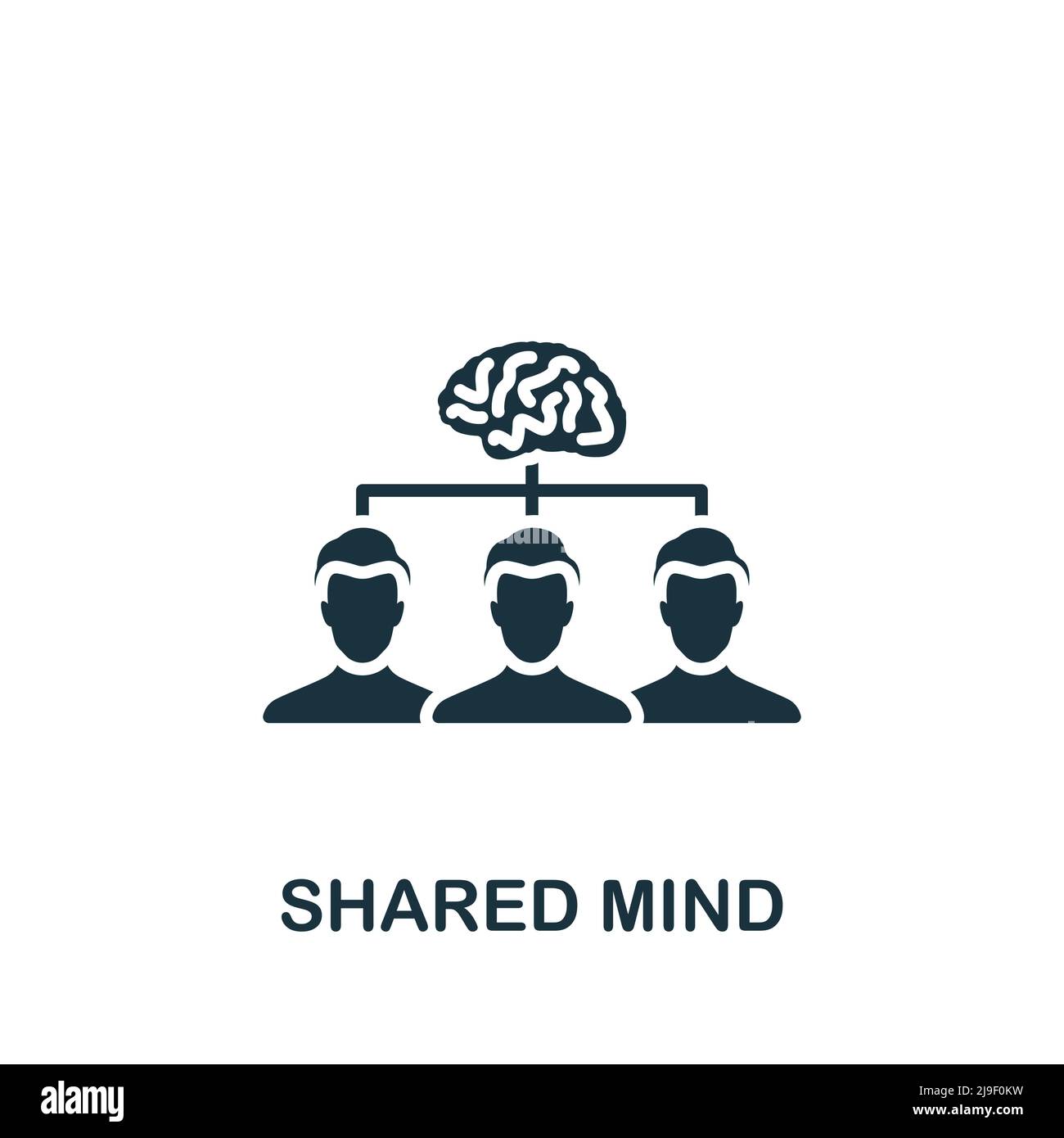 Shared Mind icon. Monochrome simple Personality icon for templates, web ...