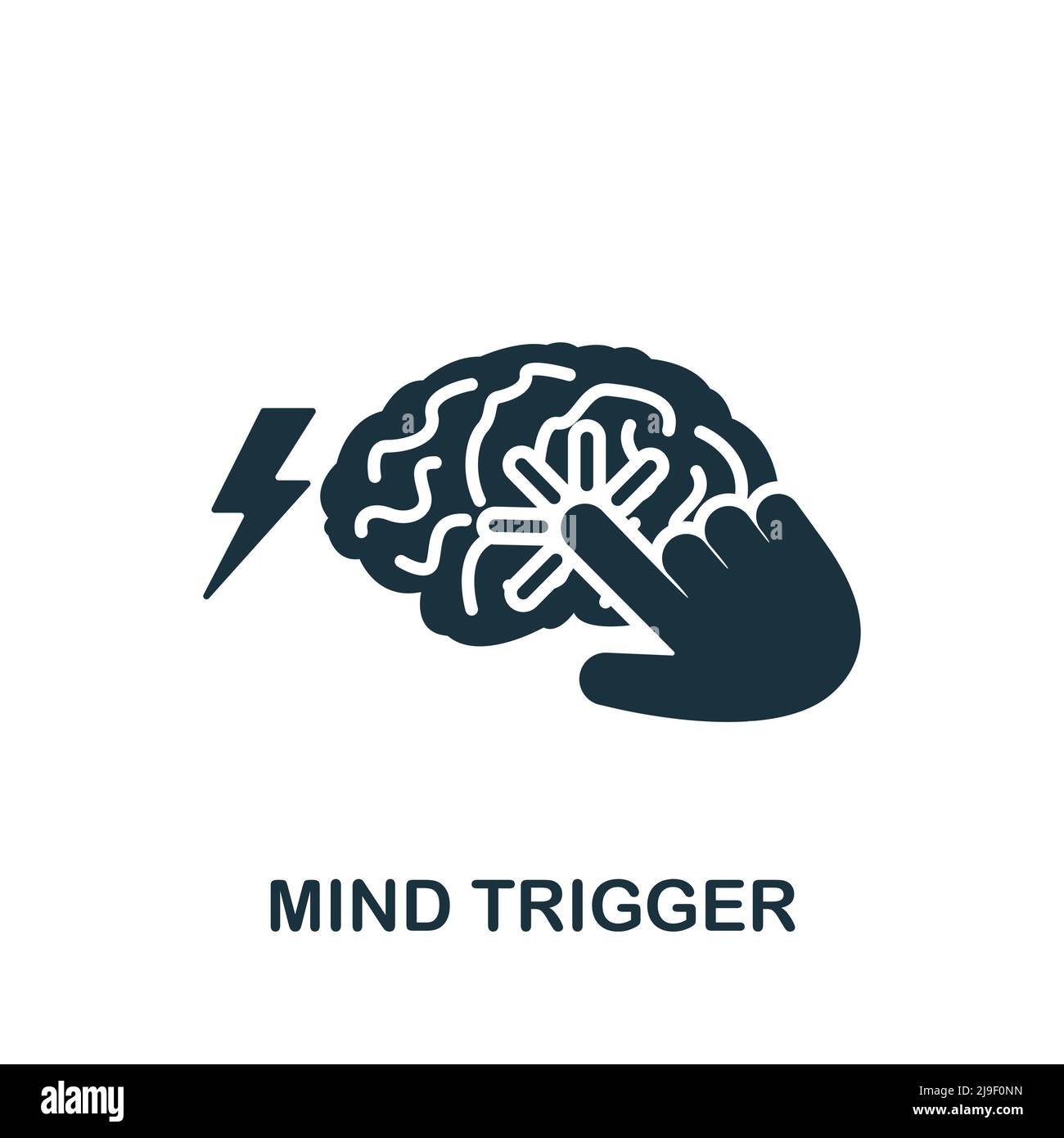 Mind Trigger icon. Monochrome simple Personality icon for templates ...