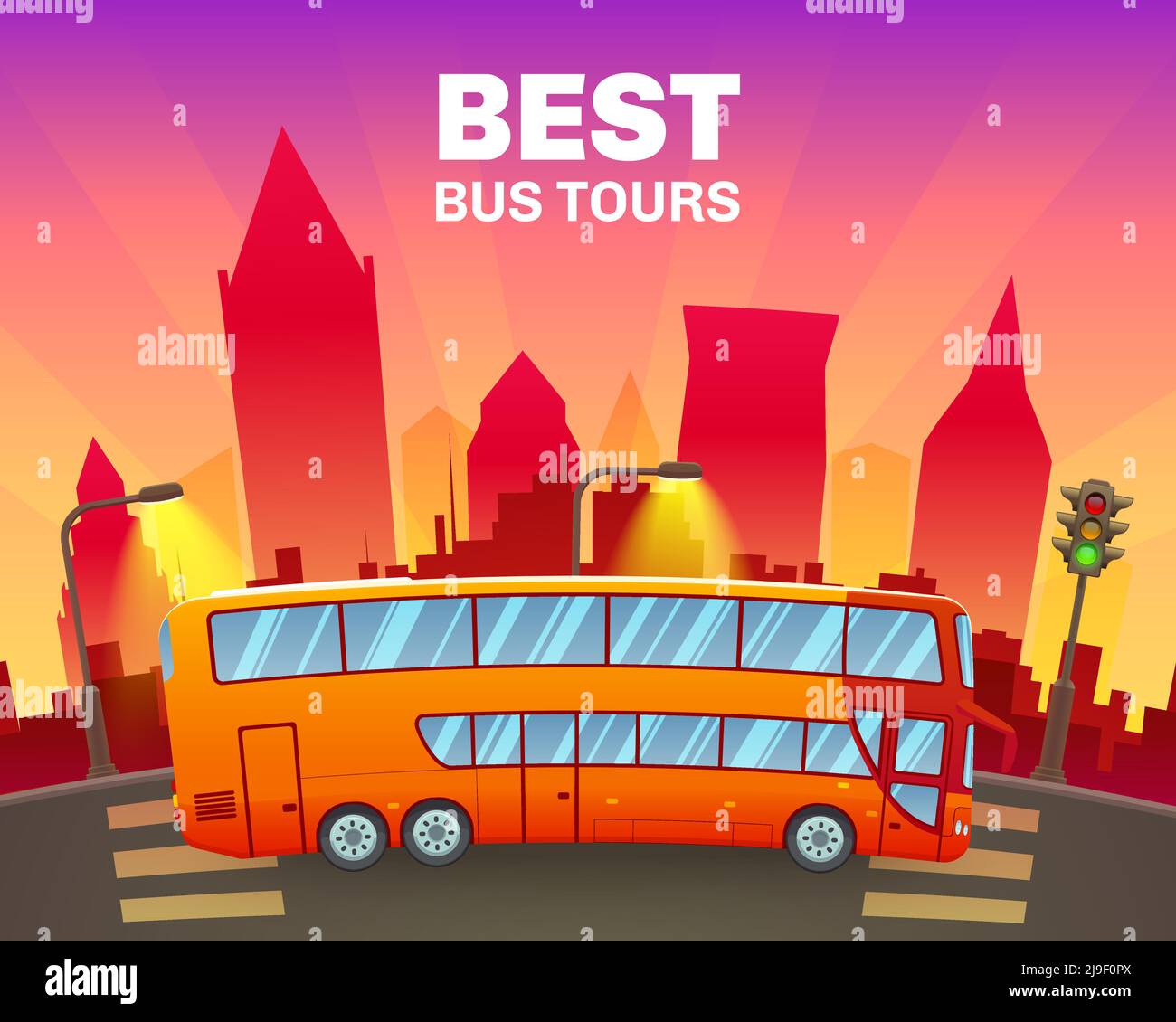 Poster on bus Stock Vector Images - Alamy