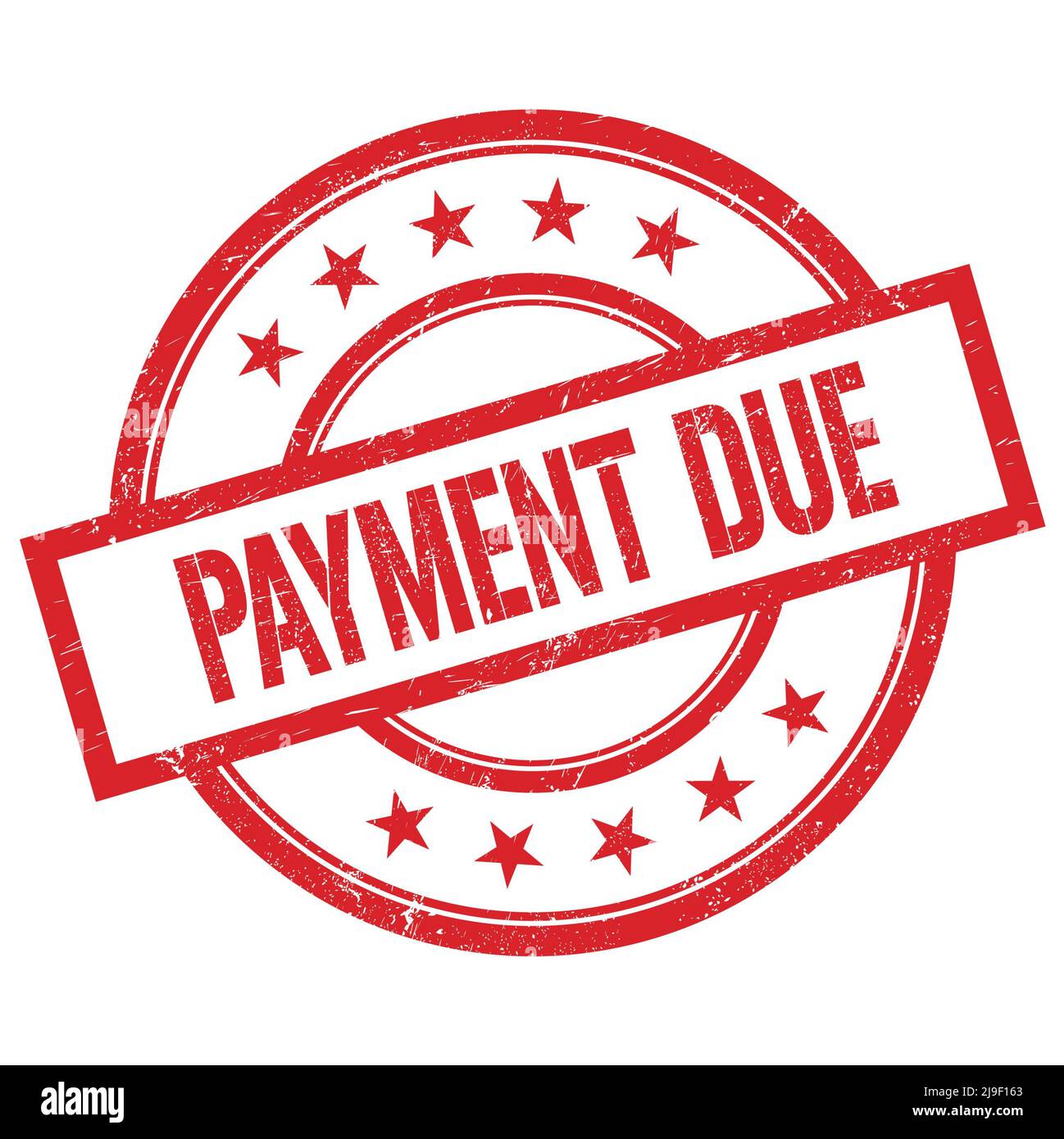 PAYMENT DUE text written on red round vintage rubber stamp Stock Photo ...