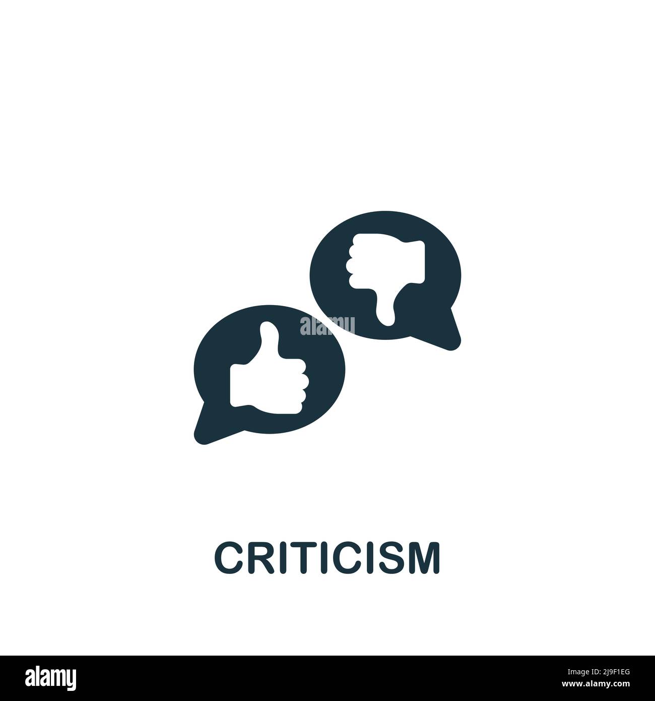 Criticism icon. Monochrome simple Personality icon for templates, web ...