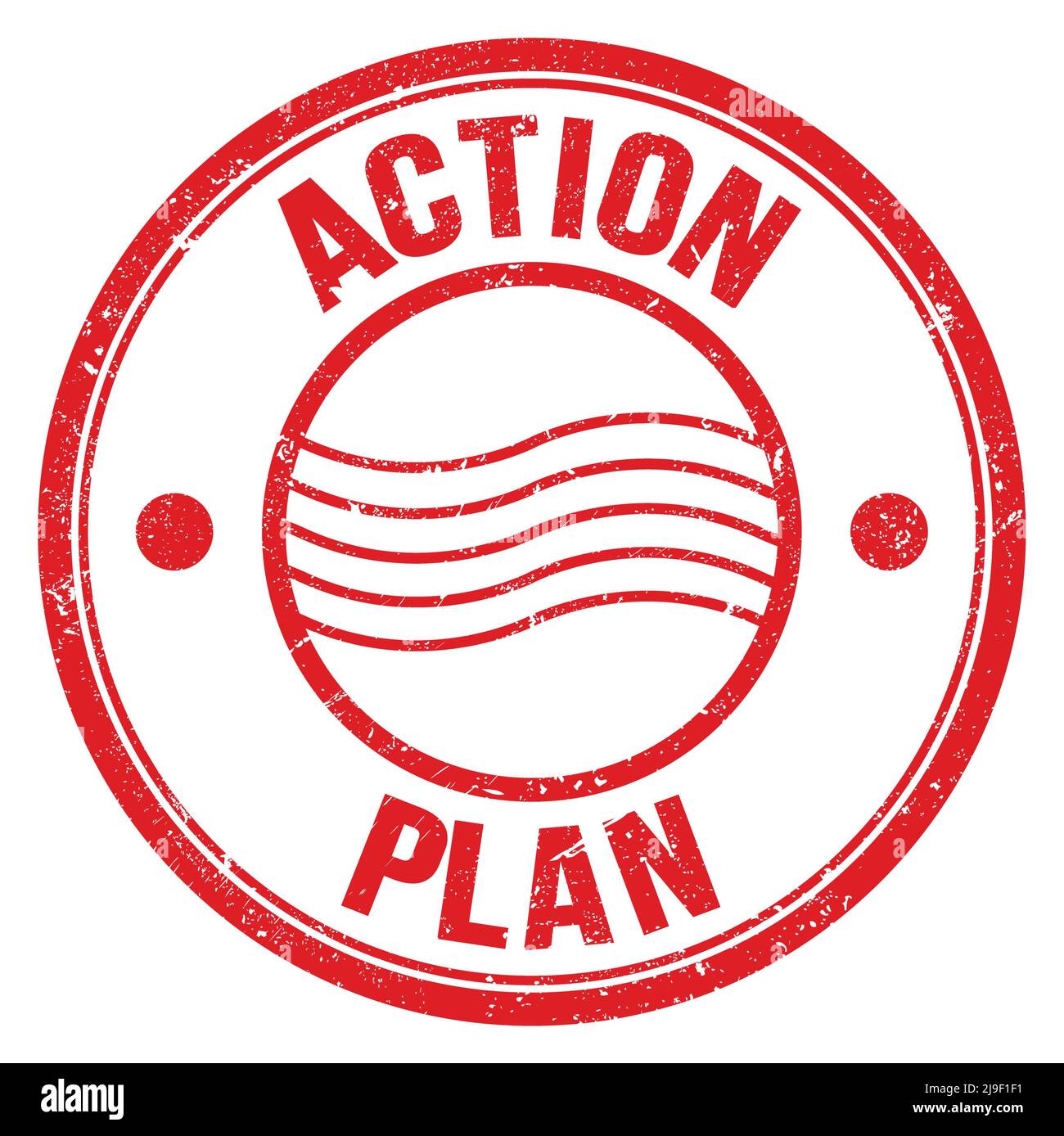 ACTION PLAN text written on red round postal stamp sign Stock Photo - Alamy