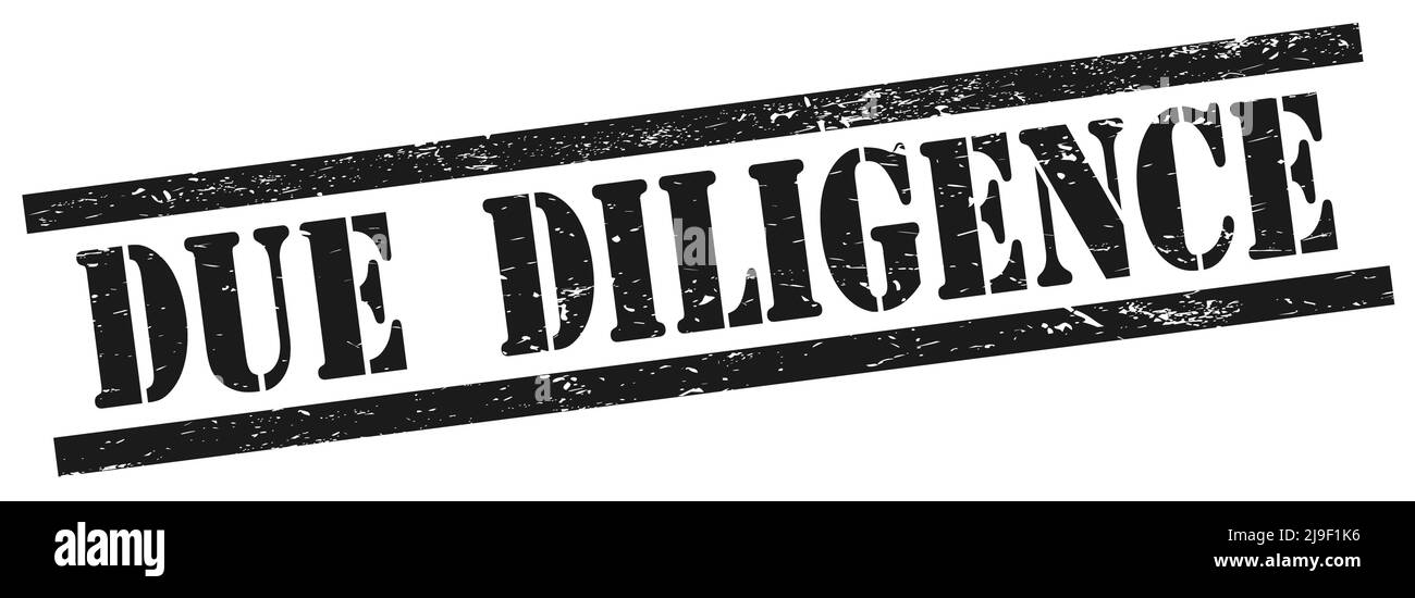DUE DILIGENCE text on black grungy rectangle vintage stamp Stock Photo ...