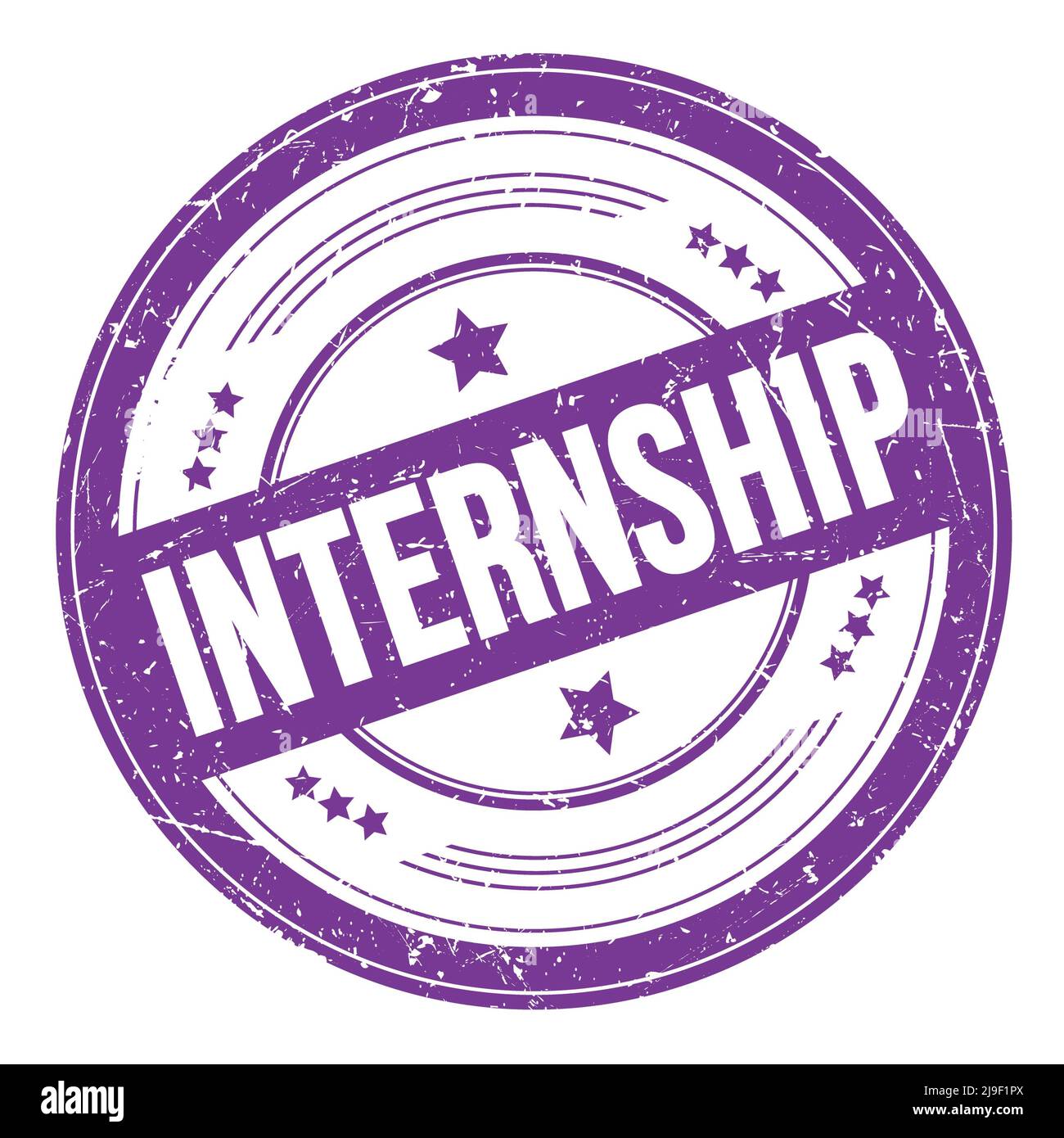 INTERNSHIP text on violet indigo round grungy texture stamp Stock Photo ...