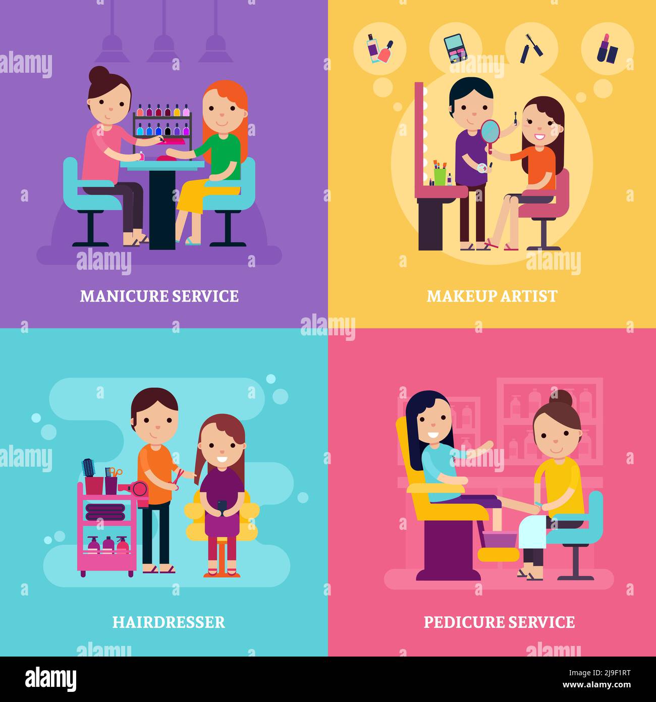 Cosmetic procedures in beauty Stock Vector Images - Alamy