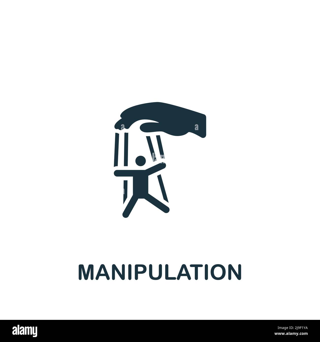 Manipulation icon. Monochrome simple Personality icon for templates ...