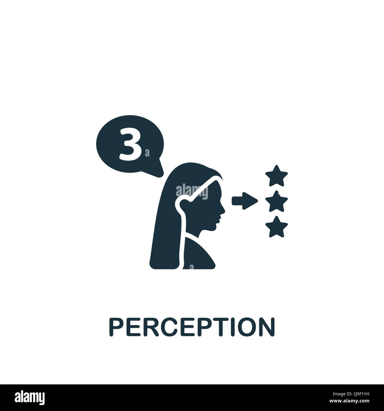 Perception icon. Monochrome simple Personality icon for templates, web ...