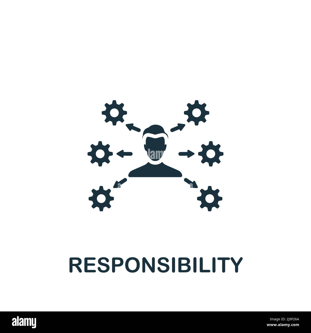 Responsibility icon. Monochrome simple Personality icon for templates ...