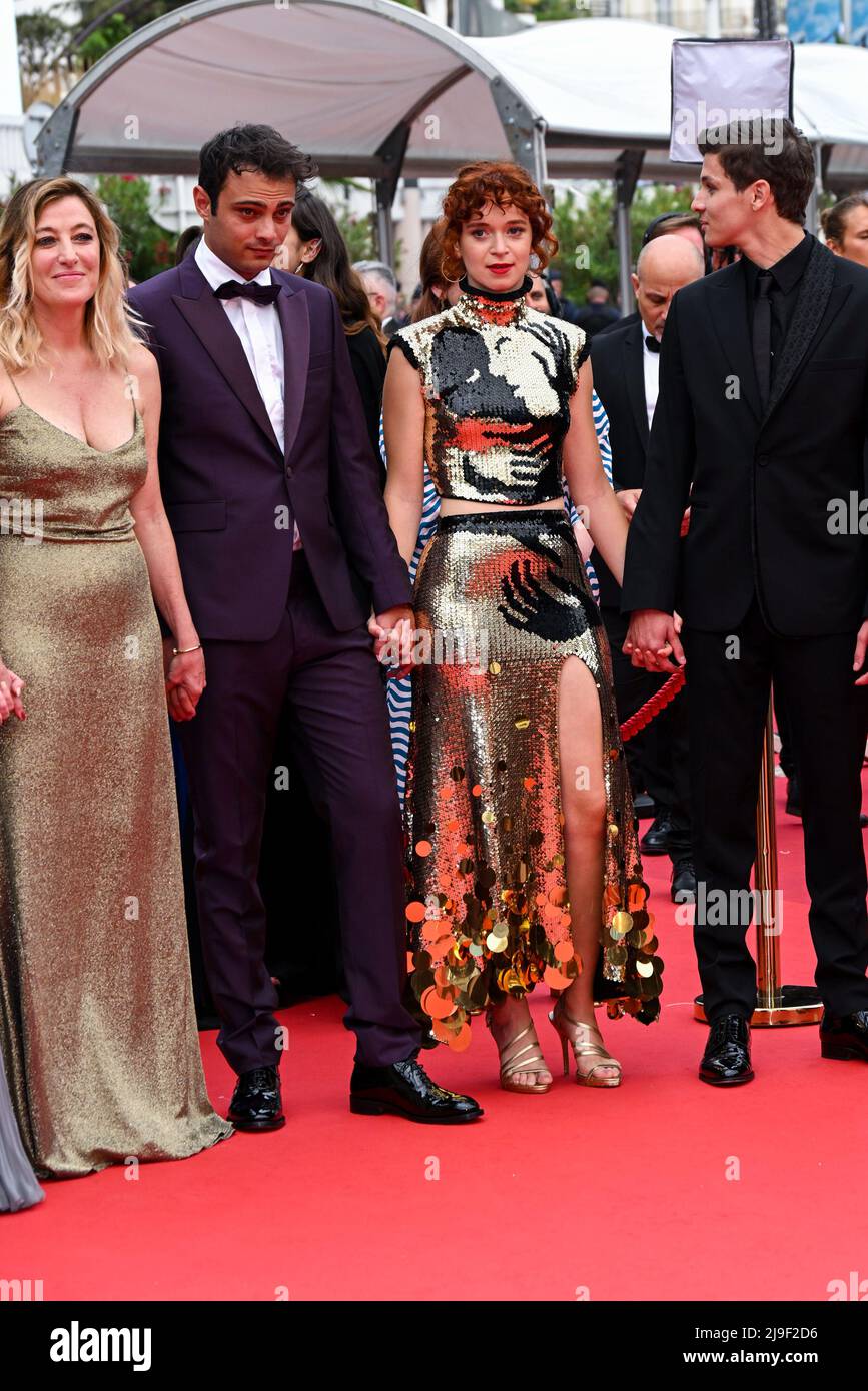 Cannes, France. 22nd May, 2022. ?, Valeria Bruni Tedeschi, ?, Clara ...