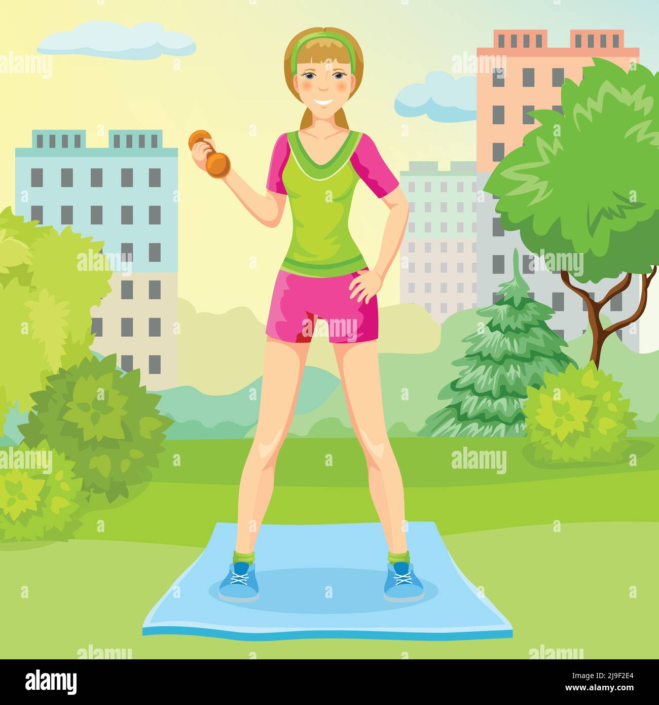 Slim girl Stock Vector Images - Alamy