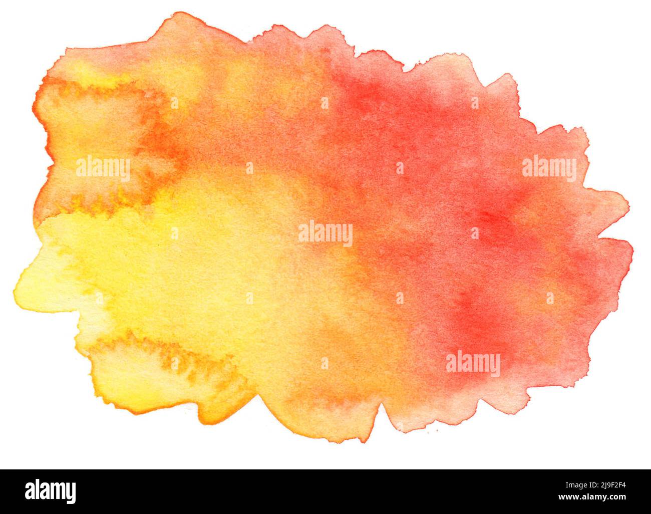 Abstract red yellow gradient watercolor splash texture isolated on ... Abstract red yellow gradient watercolor splash texture isolated on ...