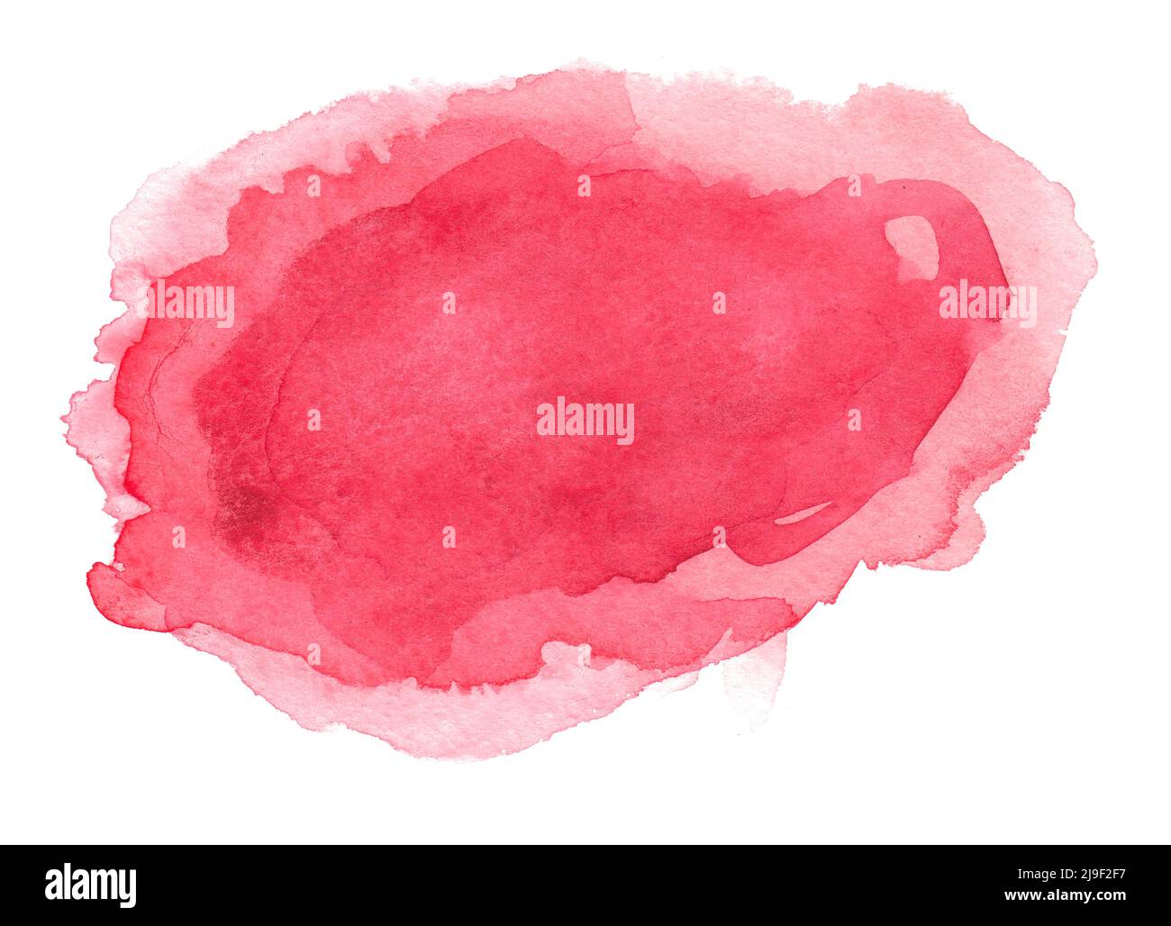 Abstract red watercolor splash texture isolated on white background ...