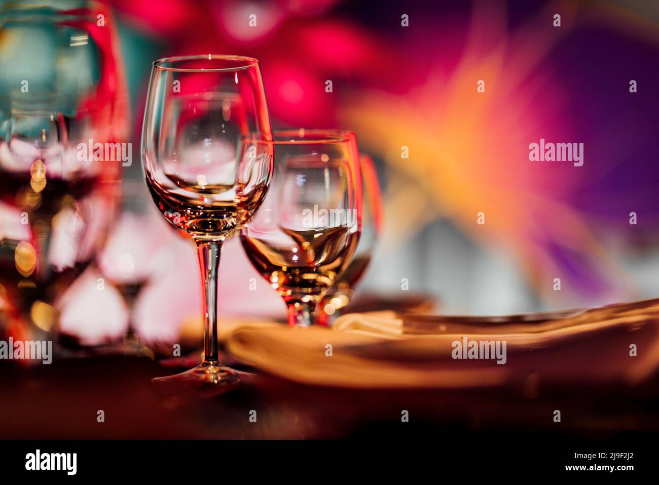 Luxury table settings for fine dining with and glassware, beautiful ...