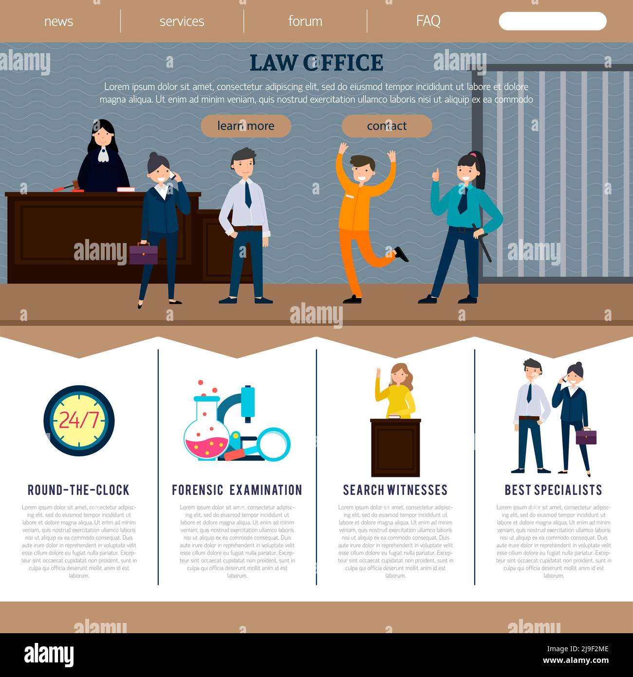 Forensic evidence in court Stock Vector Images - Alamy