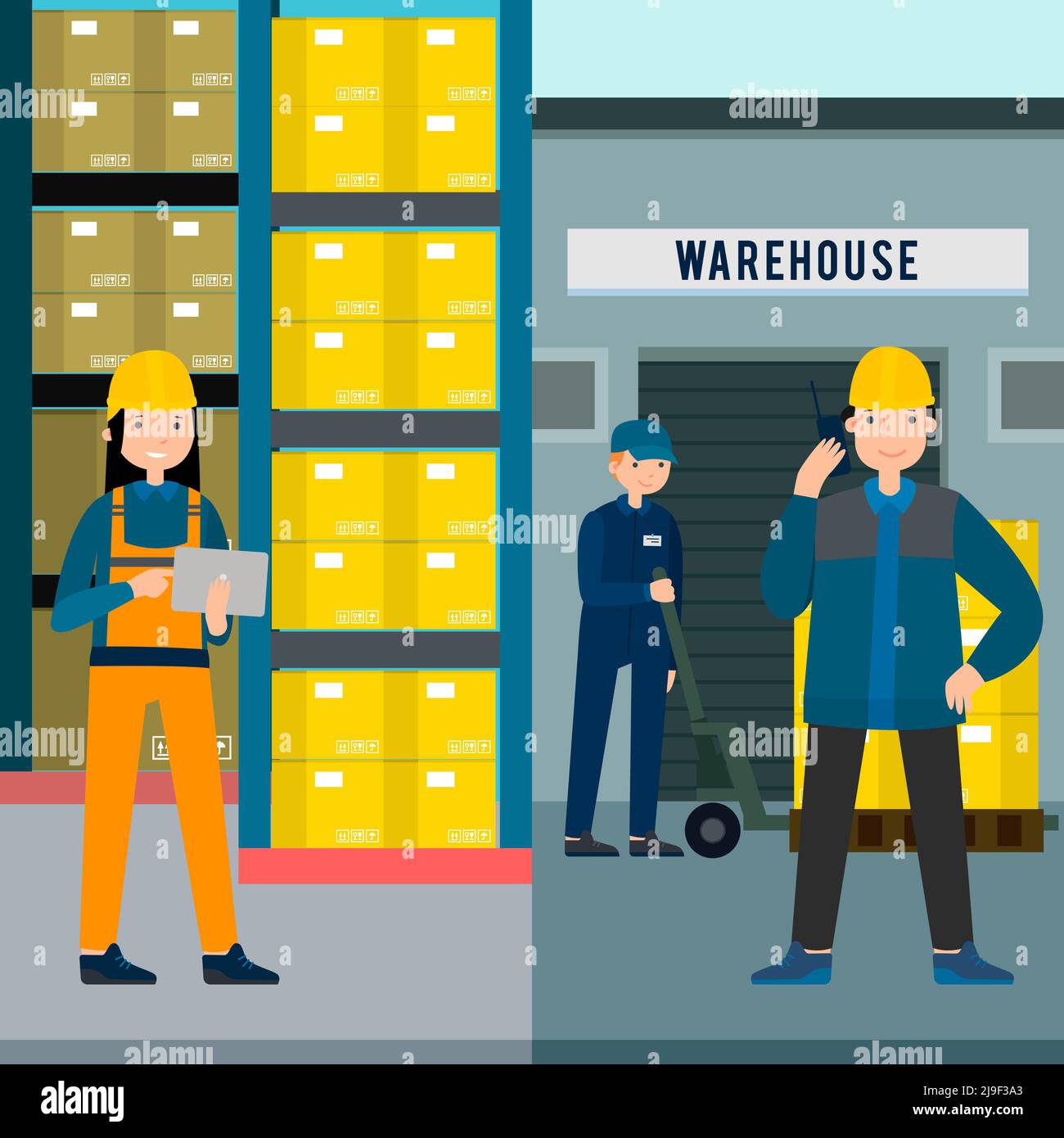 Staff employees working in Stock Vector Images - Alamy