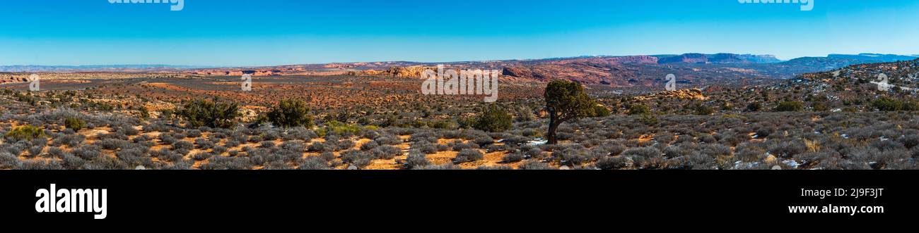Winter in Arches National Park, Utah, Panoramic Stock Photo - Alamy