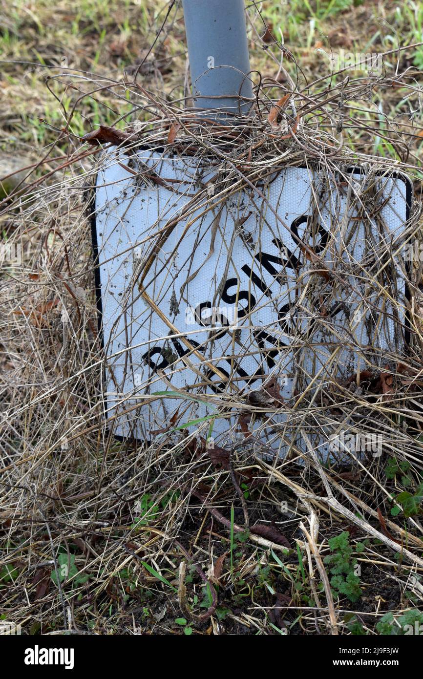 passing place sign, broken Stock Photo - Alamy