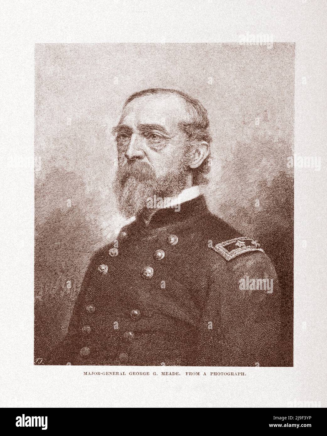 American Civil War. Portrait of George Gordon Meade, United States Army ...