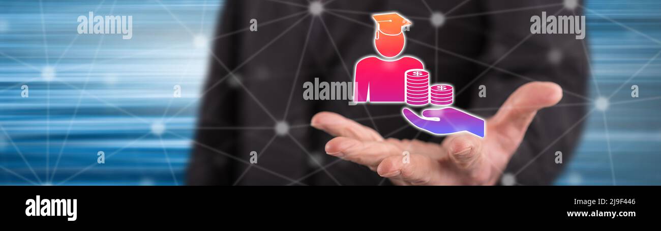 Fafsa concept above the hand of a man in background Stock Photo - Alamy